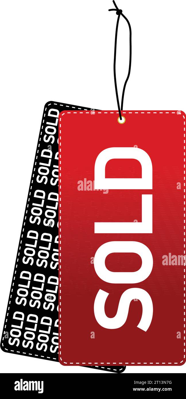 Blank gift tag with red ribbon cut out Stock Vector Images - Alamy