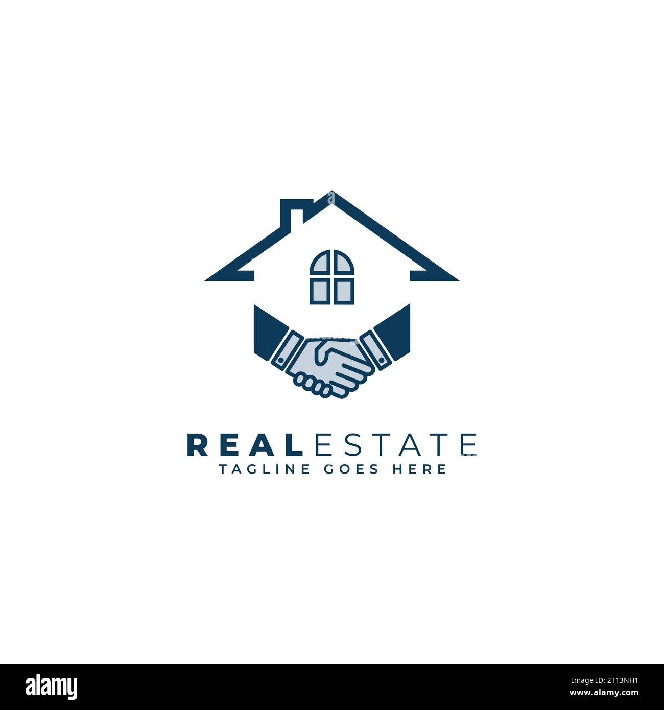 House And Property Dealer With Handshake Marketing Vector Logo Design ...