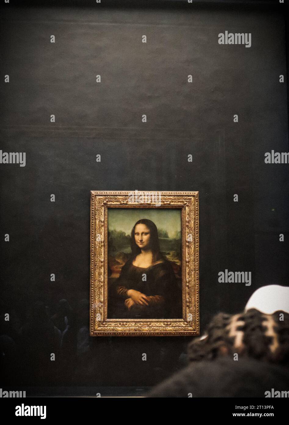 Mona Lisa painting, Louvre museum, Paris, France. Louvre gallery ...