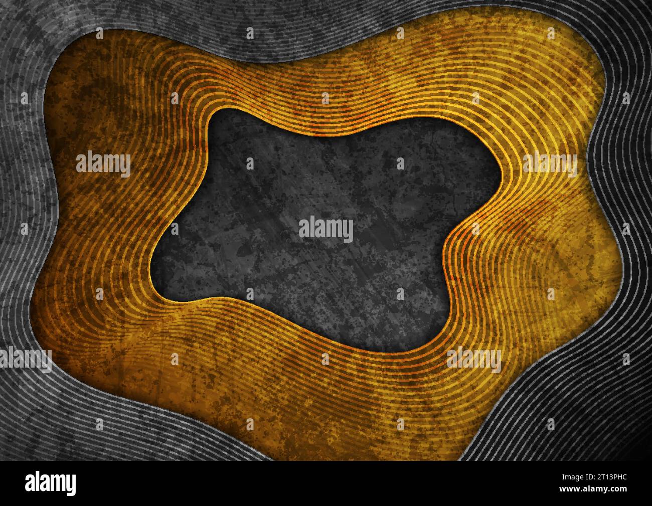 Black and orange refracted waves abstract background. Vector design Stock Vector Image & Art - Alamy