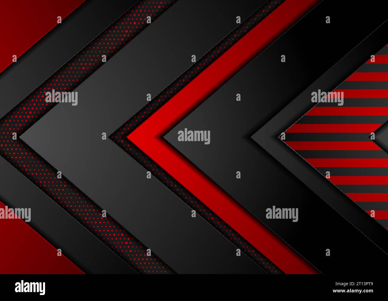 Hi Tech Abstract Vector Background With Red And Black Arrows Stock Vector Image And Art Alamy