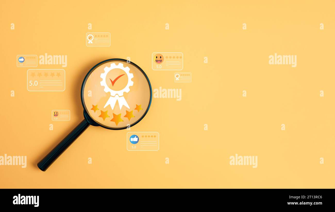 Customer Satisfaction Survey concept, service experience rating online ...