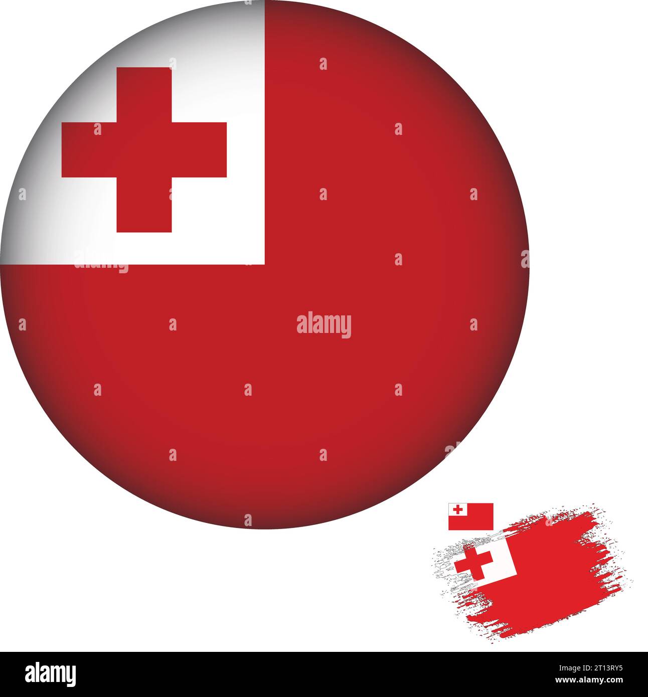 Tonga Flag Round Shape Stock Vector Image & Art - Alamy