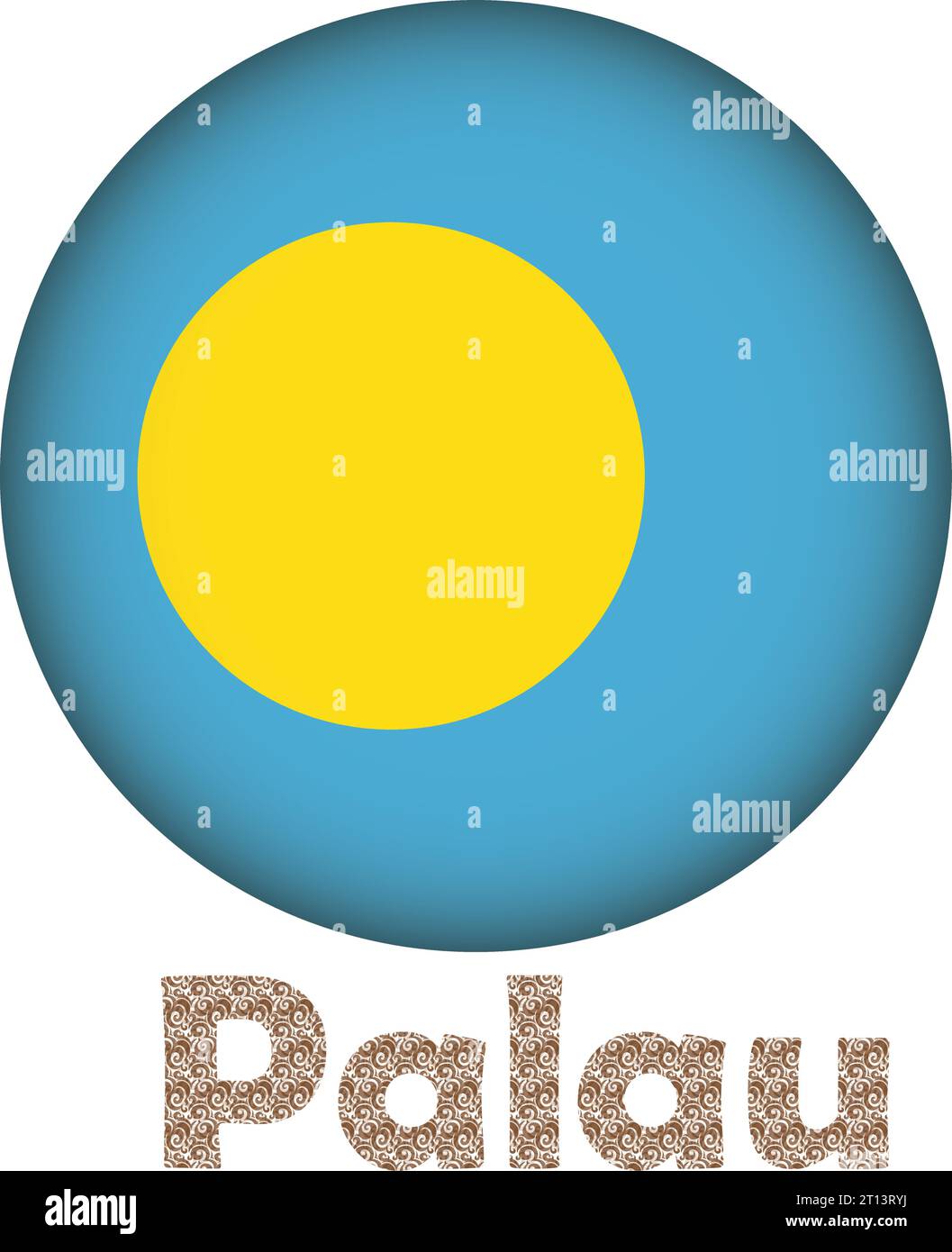 Palau Flag Round Shape Stock Vector Image & Art - Alamy