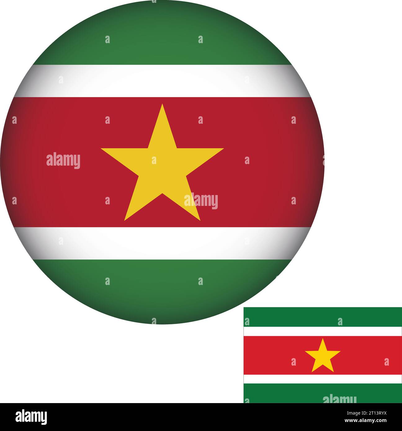 Suriname Flag Round Shape Stock Vector Image & Art - Alamy