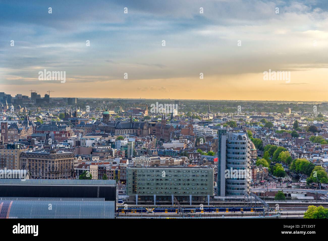 Amsterdam panoramic view from an a'dam lookout observation tower Stock ...