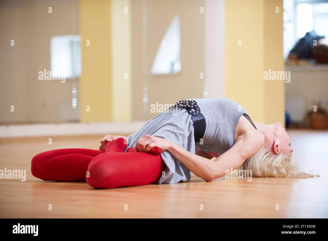 Beautiful sporty fit yogi woman practices yoga asana Matsyasana - Fish ...