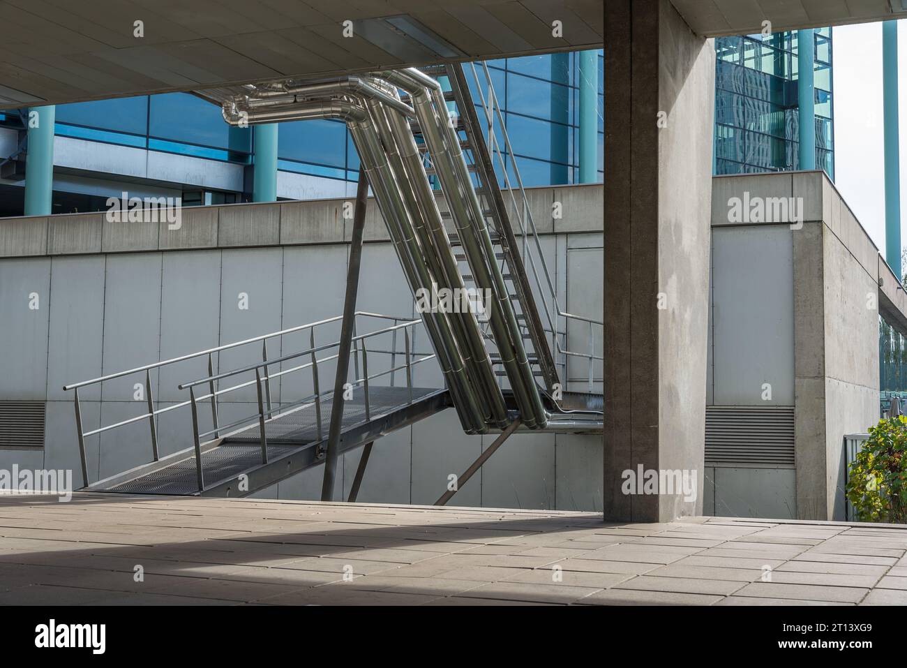 Steel walking platform and stainless steel isolated heat pipes Stock ...