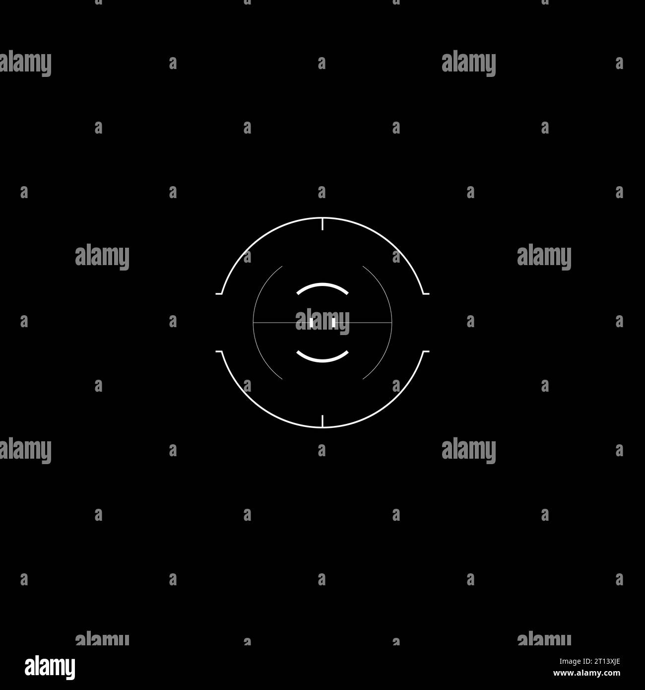 Futuristic GUI circle target, aim, sight, HUD reticle, cyberpunk ...