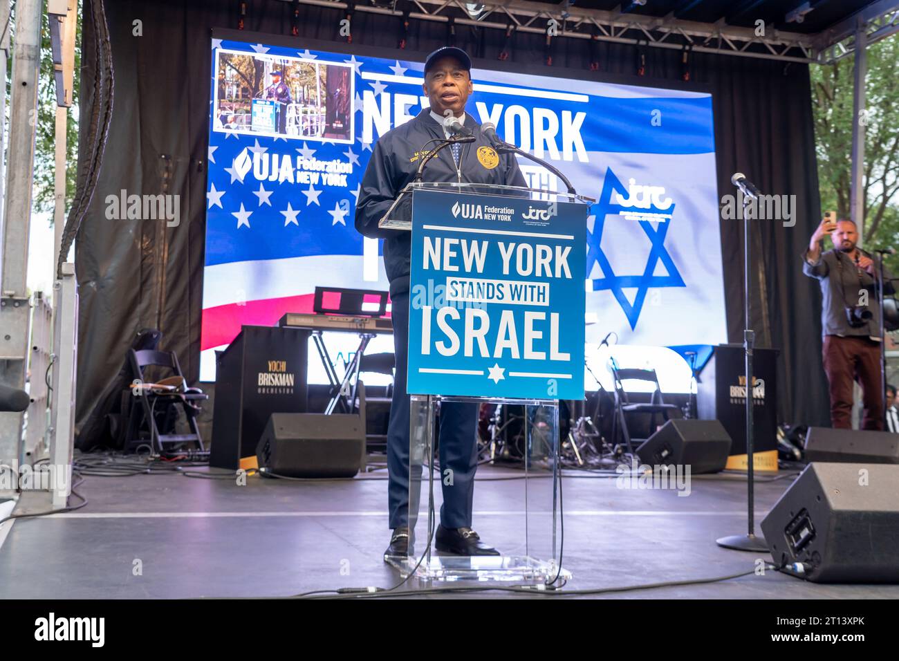 New York, United States. 10th Oct, 2023. New York City Mayor Eric Adams ...