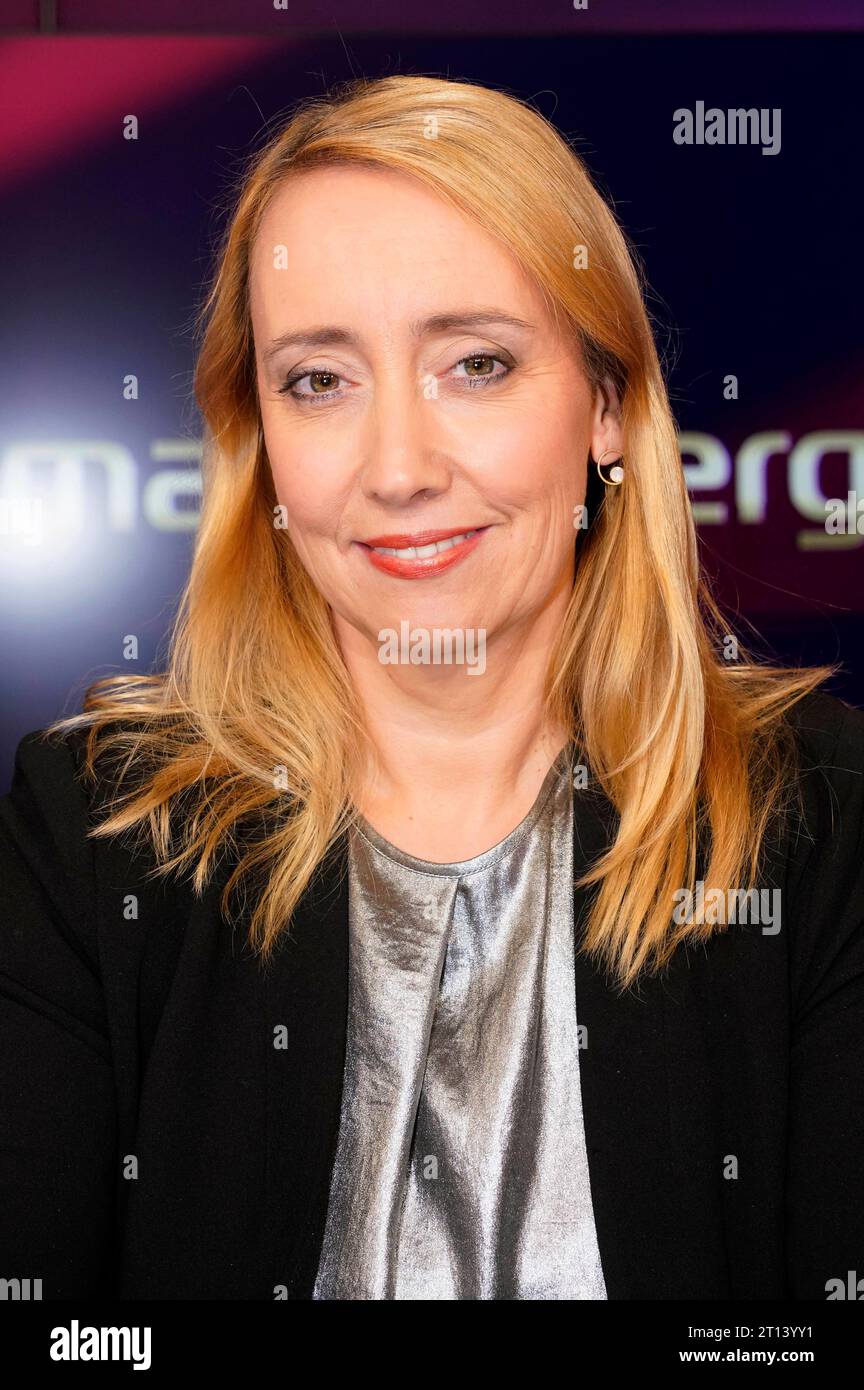 Melanie Amann in der ARD-Talkshow maischberger im Studio Berlin ...