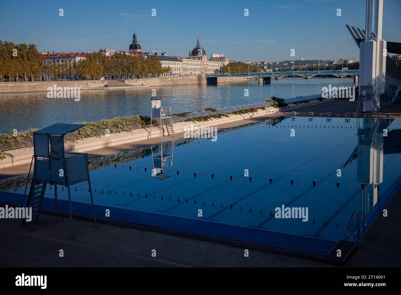 Lyon, France. 06th Oct, 2023. Lyon Olympic swimming pool, Tony Bertrand ...
