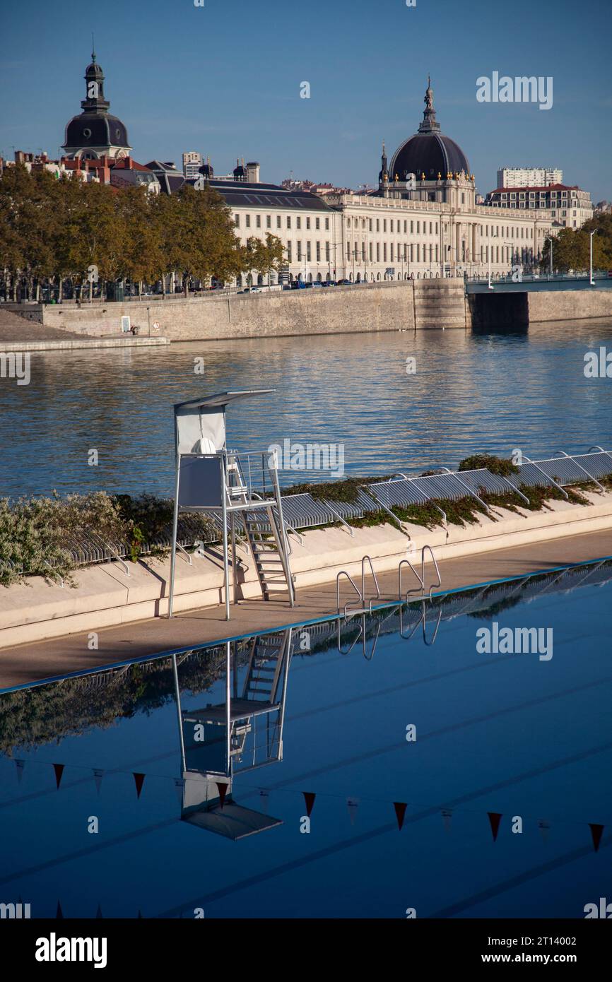 Lyon, France. 06th Oct, 2023. Lyon Olympic swimming pool, Tony Bertrand ...