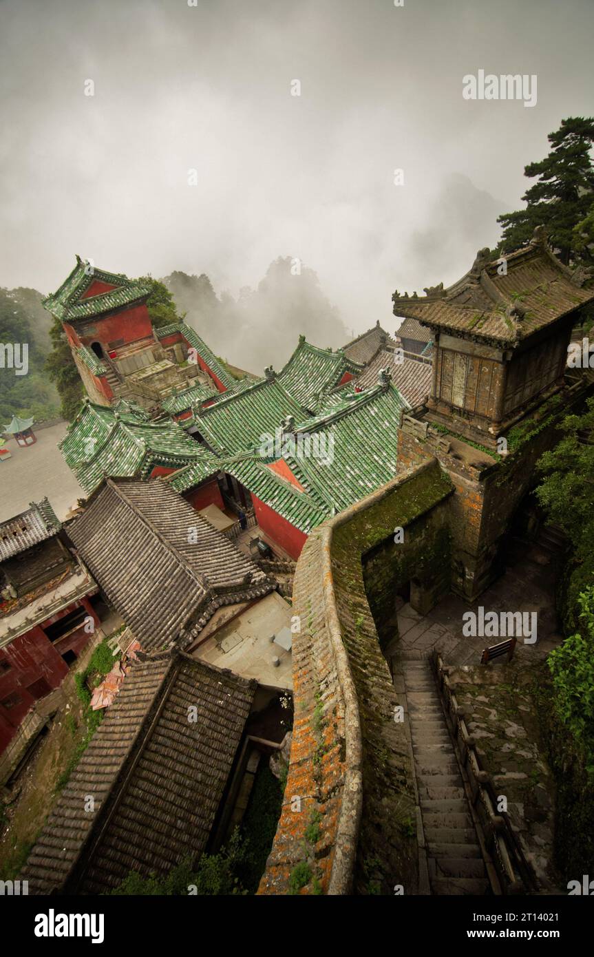 The roofs of the monasteries of Wudang. China Stock Photo - Alamy