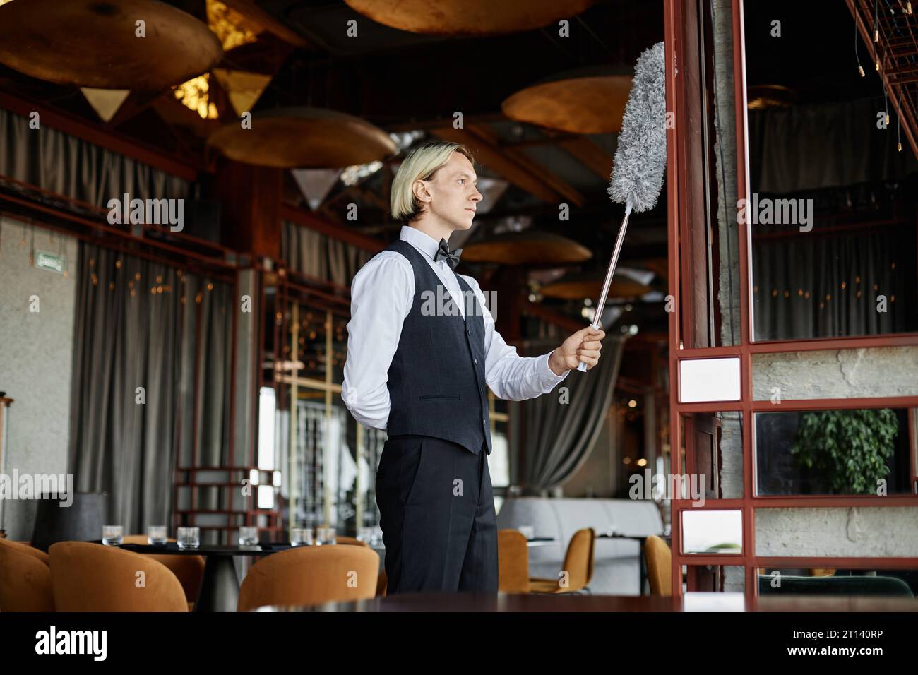 Elegant young butler male servant hi-res stock photography and images ...