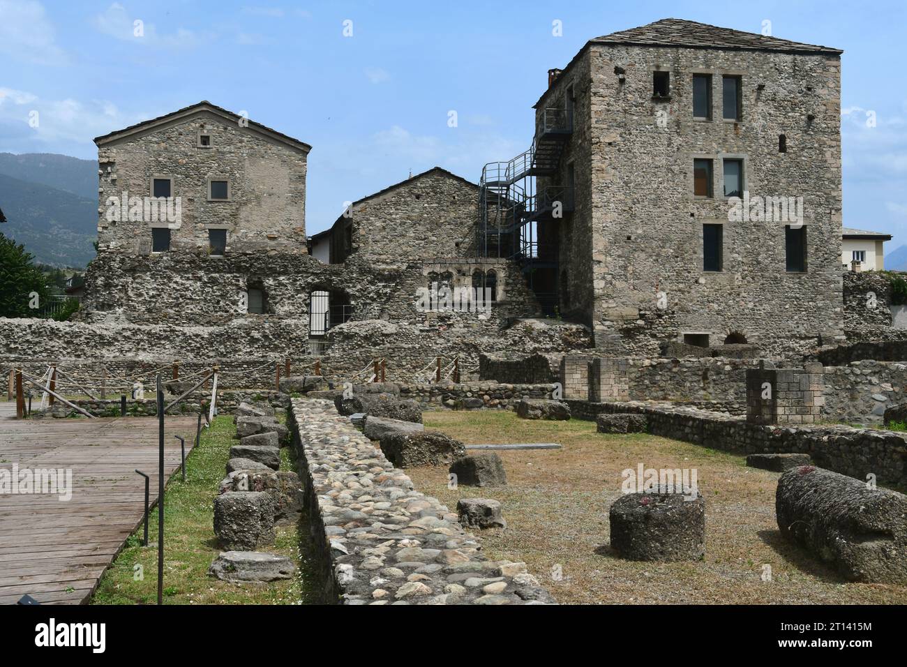On the Decumanus Maximus near the Porta Praetoria, stands the Roman ...