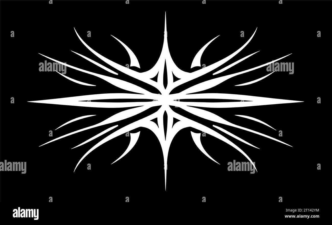 Gothic Acid Neo-tribal shapes. Tattoo. Neo Gothic. Organic Stock Vector ...