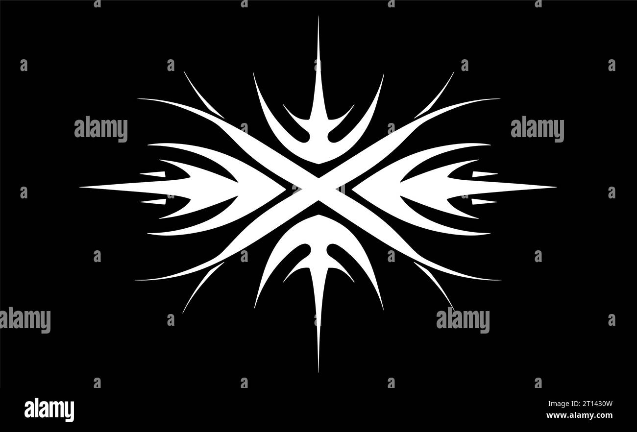 Gothic Acid Neo-tribal shapes. Tattoo. Neo Gothic. Organic Stock Vector ...