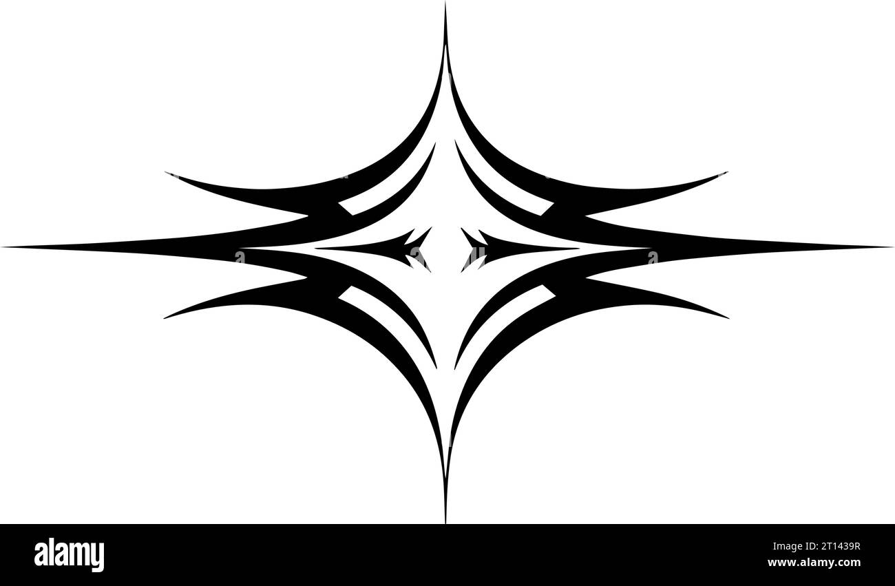 Gothic Acid Neo-tribal shapes. Tattoo. Neo Gothic. Organic Stock Vector ...