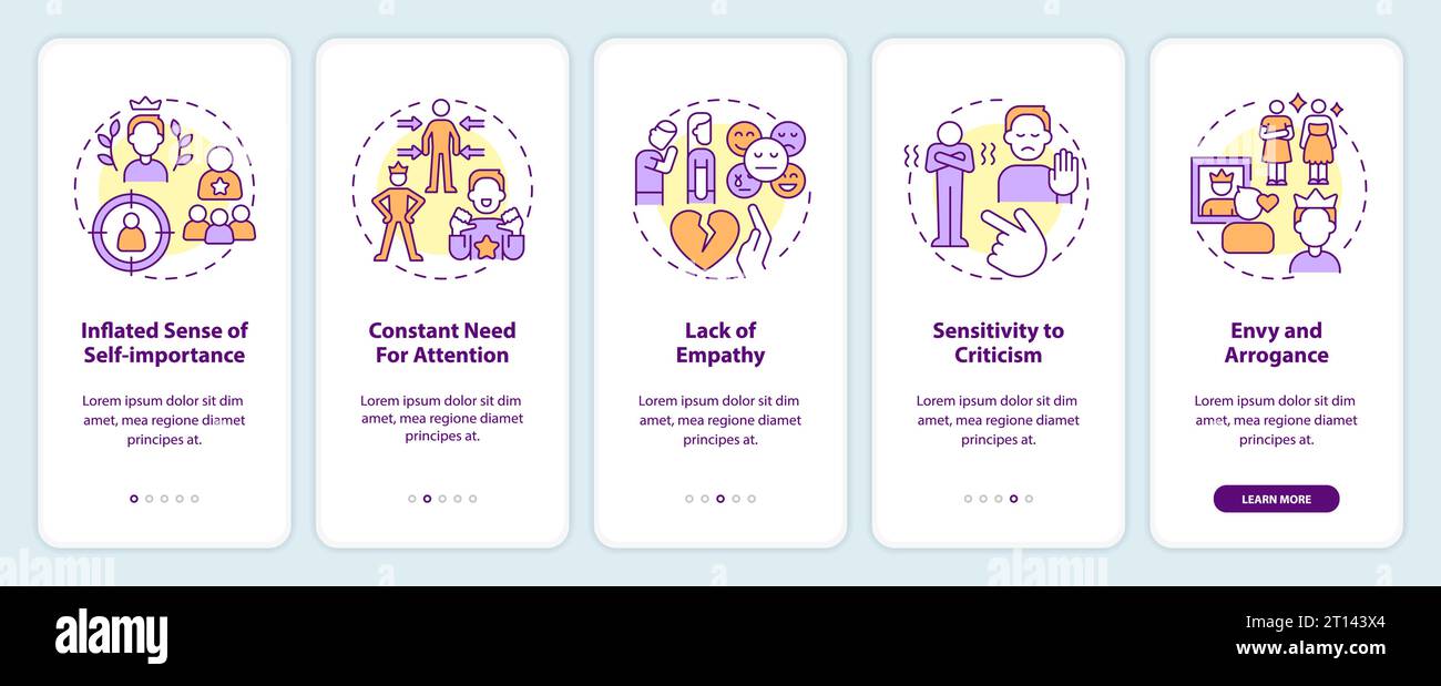 Codependent Relationship With Colorful Line Icons Concept Stock Vector Image And Art Alamy