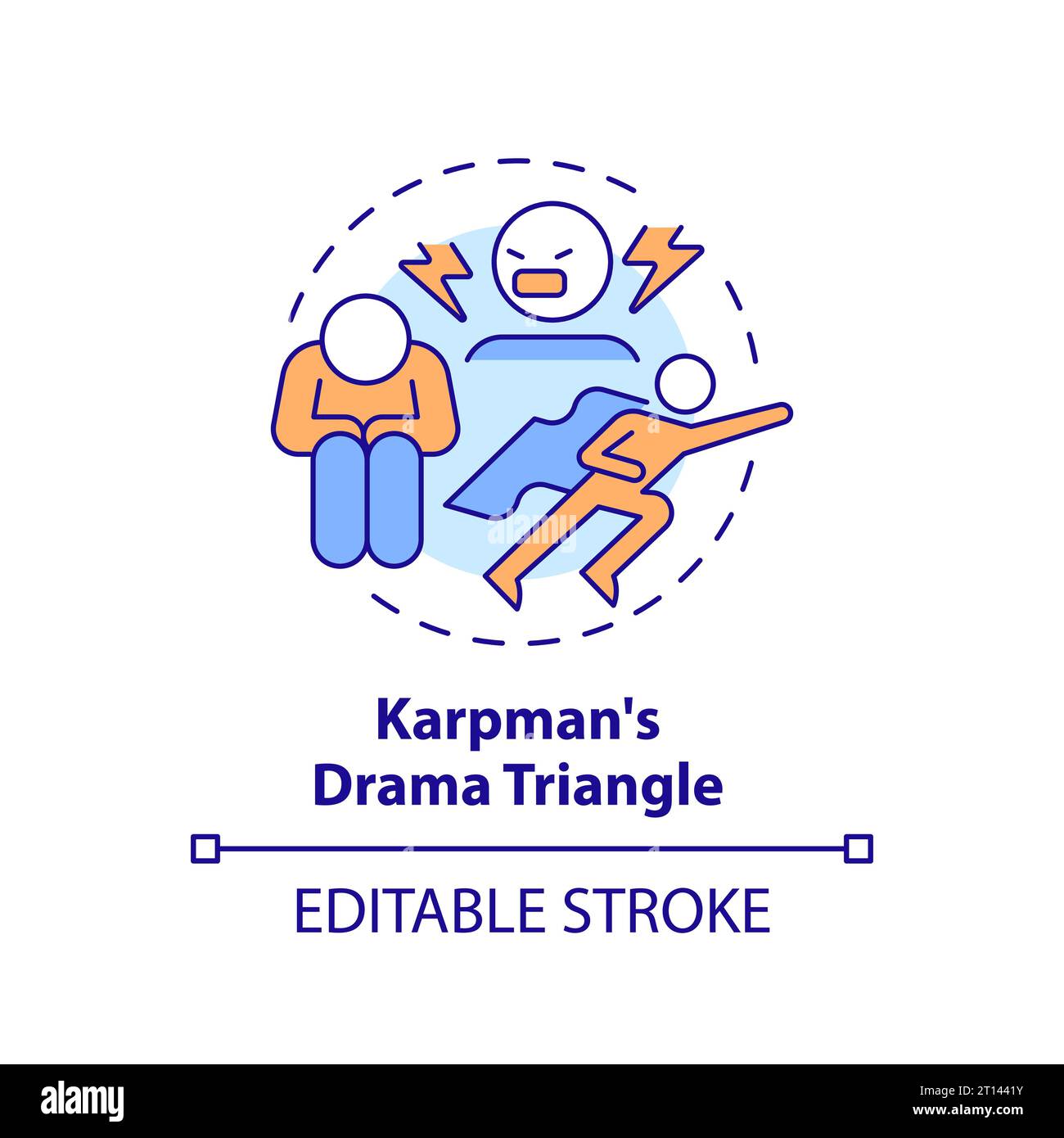 2D customizable line icon karpman drama triangle concept Stock Vector ... 2D customizable line icon karpman drama triangle concept Stock Vector ...