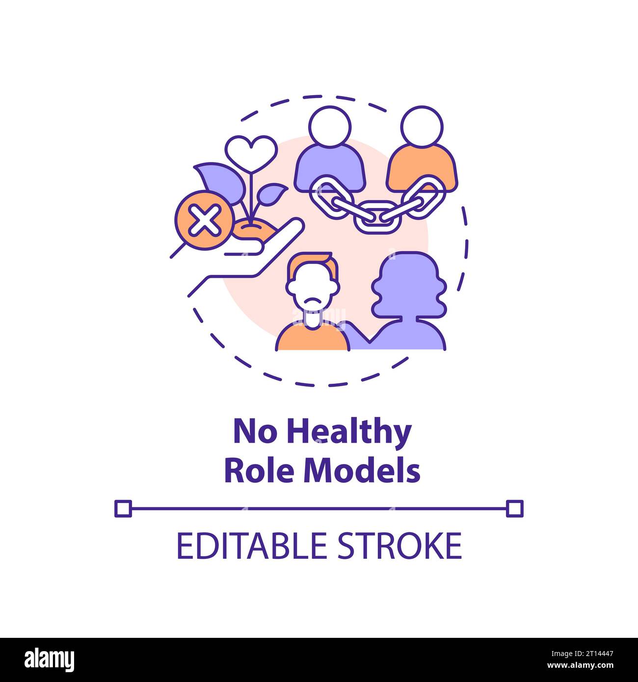 2D customizable line icon no healthy role models concept Stock Vector ... 2D customizable line icon no healthy role models concept Stock Vector ...