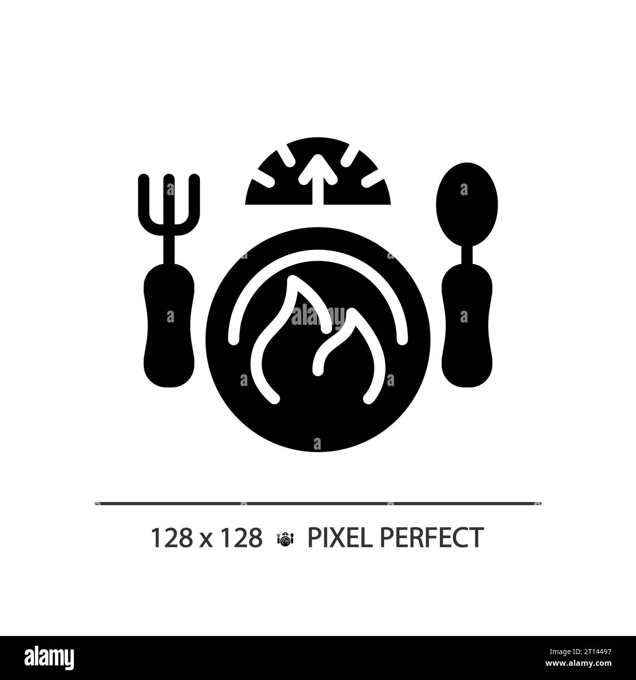 2D black glyph style diet and weight icon Stock Vector Image & Art - Alamy