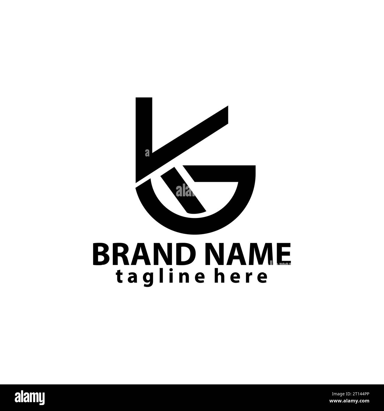 Kg minimalist logo Black and White Stock Photos & Images - Alamy