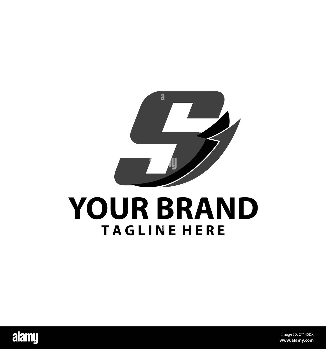 letter S font monogram arrow shadow logo design vector Stock Vector ...