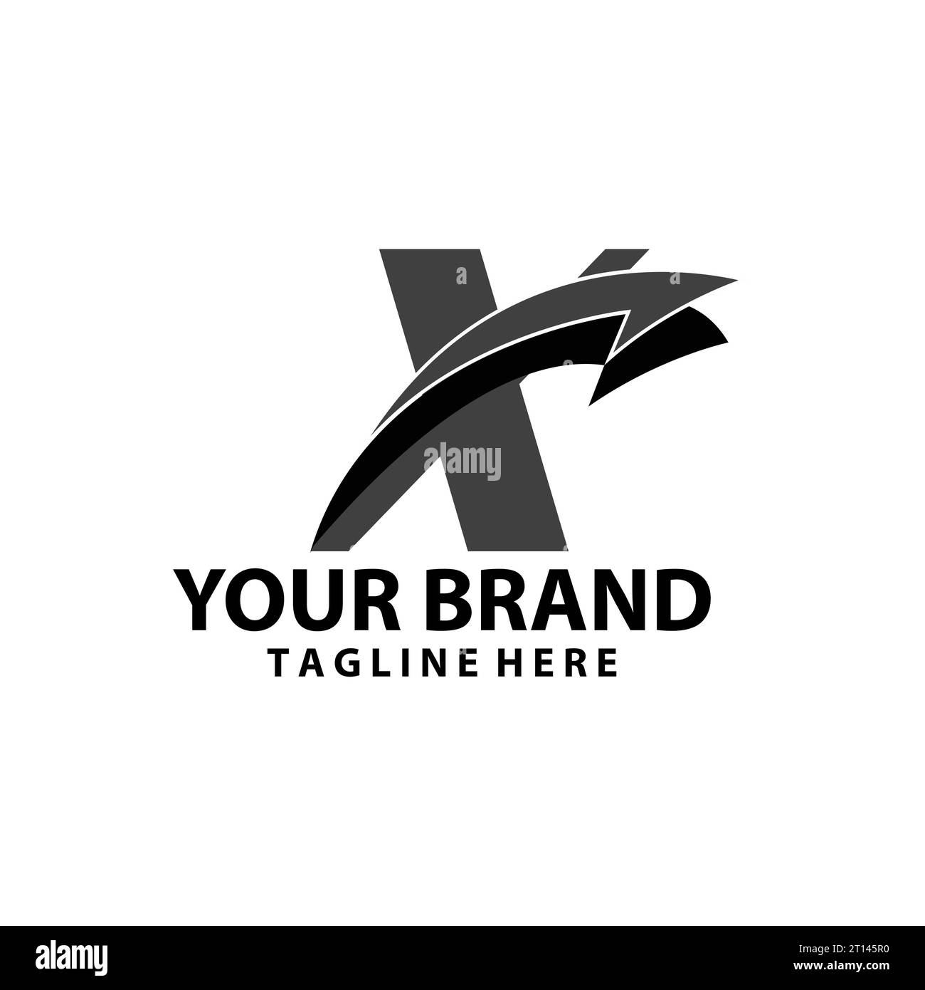 letter X font monogram arrow shadow logo design vector Stock Vector ...