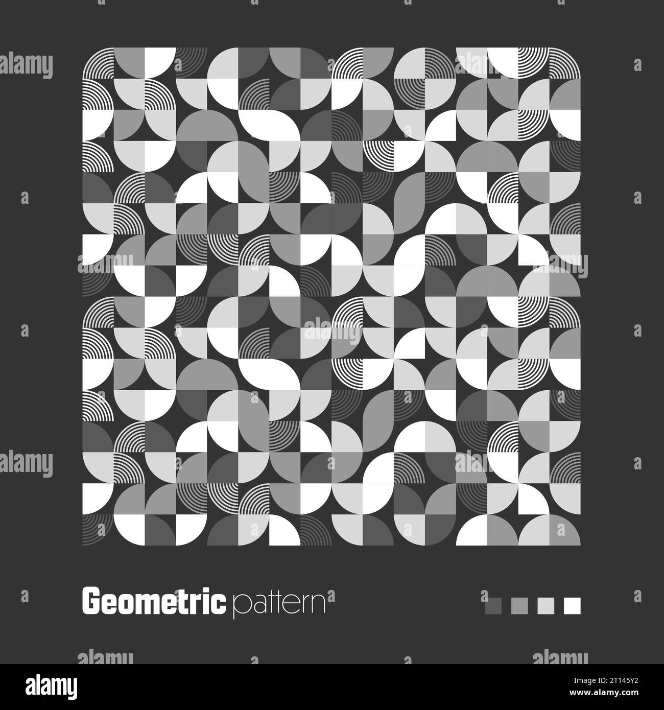 Geometric trendy pattern, Bauhaus style. Modern background with simple ...