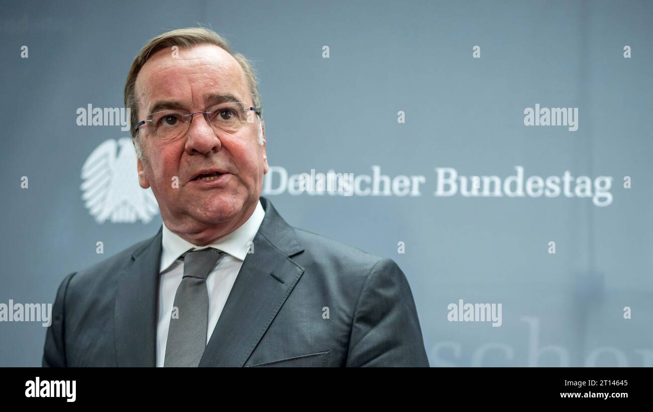 Berlin, Germany. 11th Oct, 2023. Boris Pistorius (SPD), Minister of ...