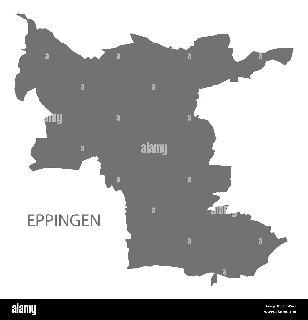Eppingen German city map grey illustration silhouette shape Stock ...