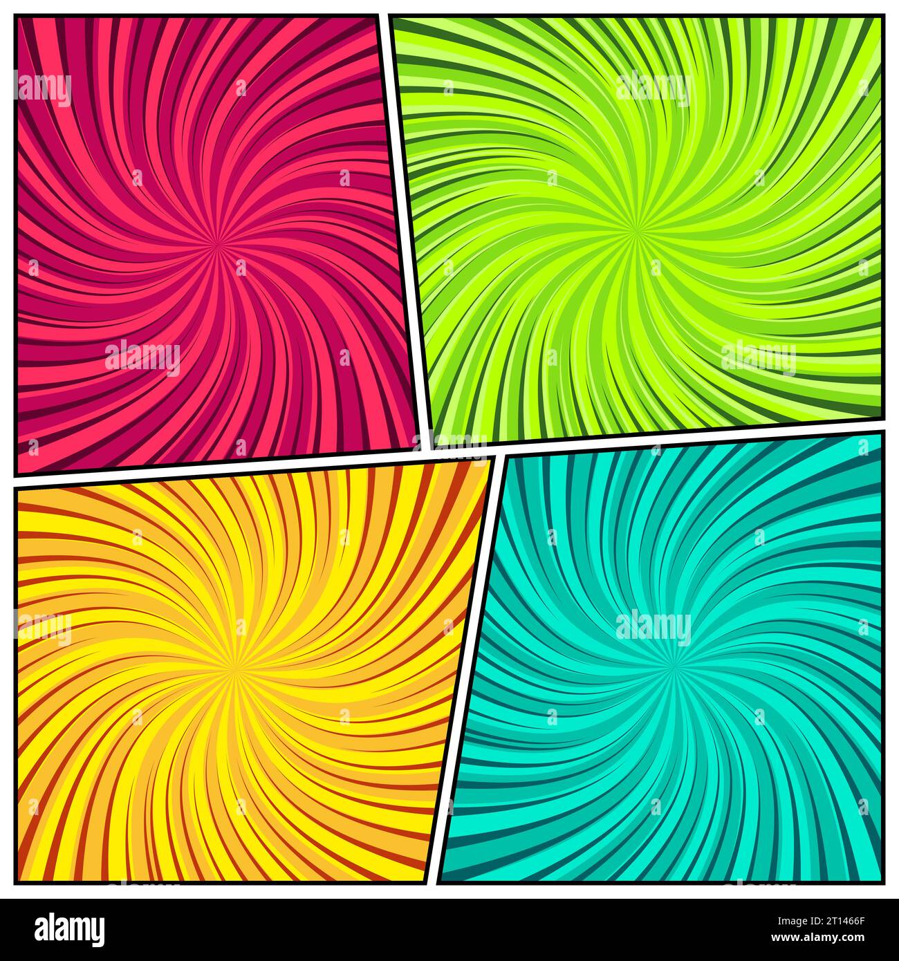 Retro sun rays pop art Cut Out Stock Images & Pictures - Alamy