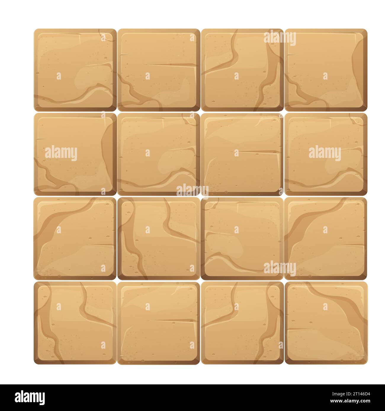 Stone wall from bricks, rock, game background medieval in cartoon style ...