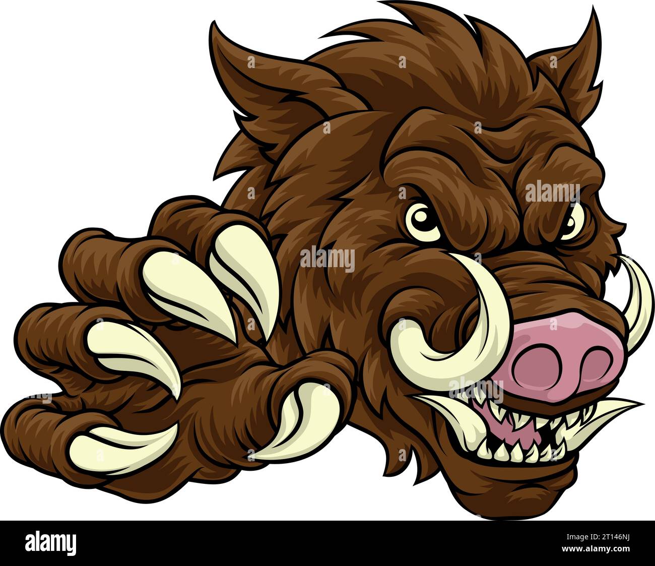 Boar Wild Hog Razorback Warthog Pig Sports Mascot Stock Vector Image ...