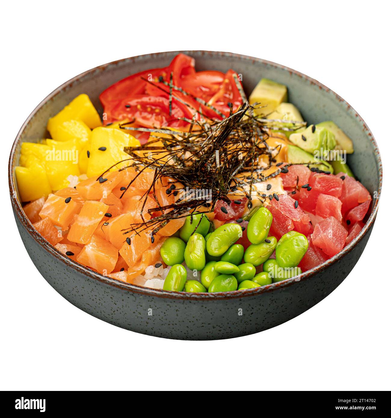 Hawaiian poke bowl tuna Cut Out Stock Images & Pictures - Alamy