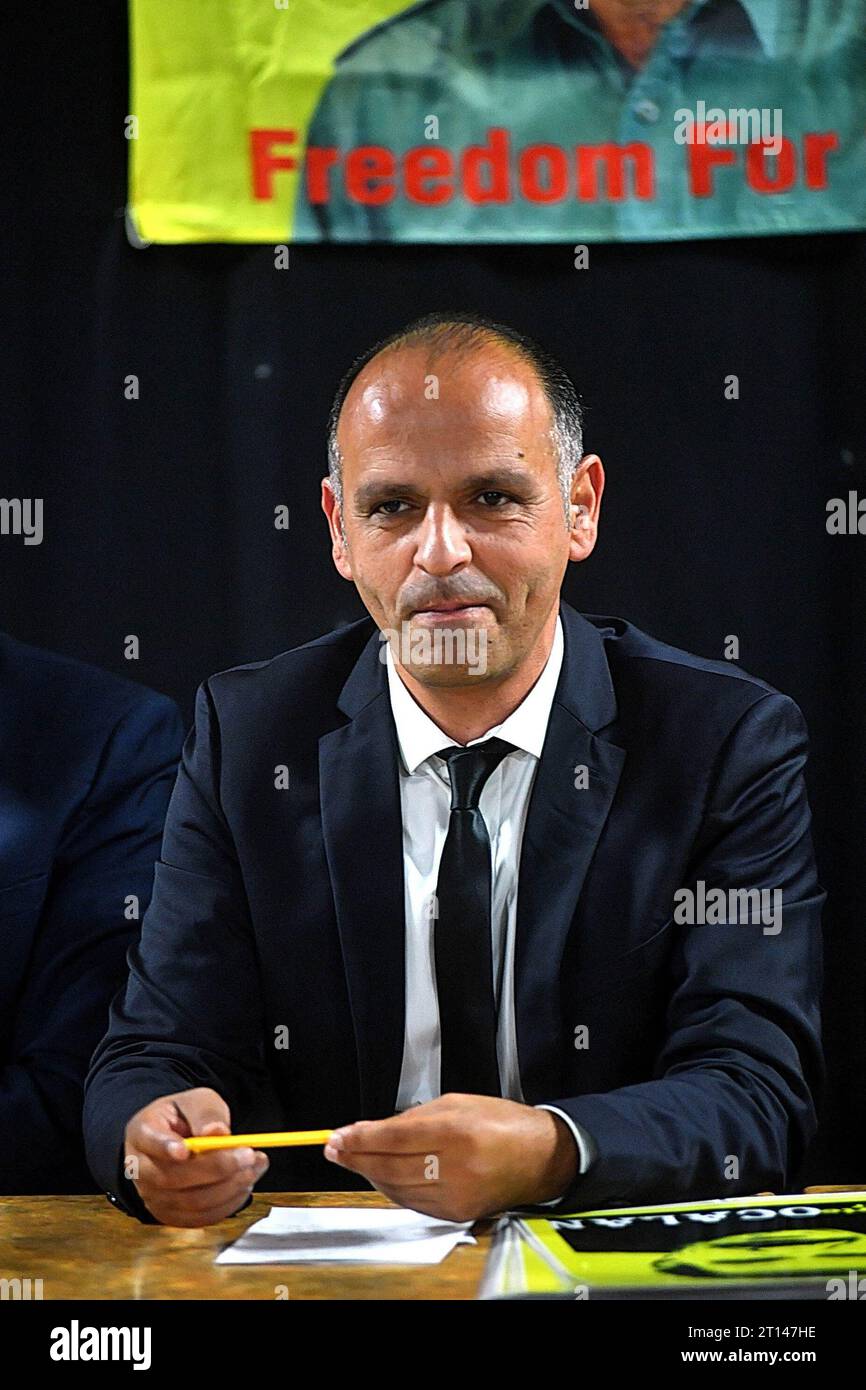 Paris, France. 10th Oct, 2023. Sahin Polat co-president of the CDKF ...