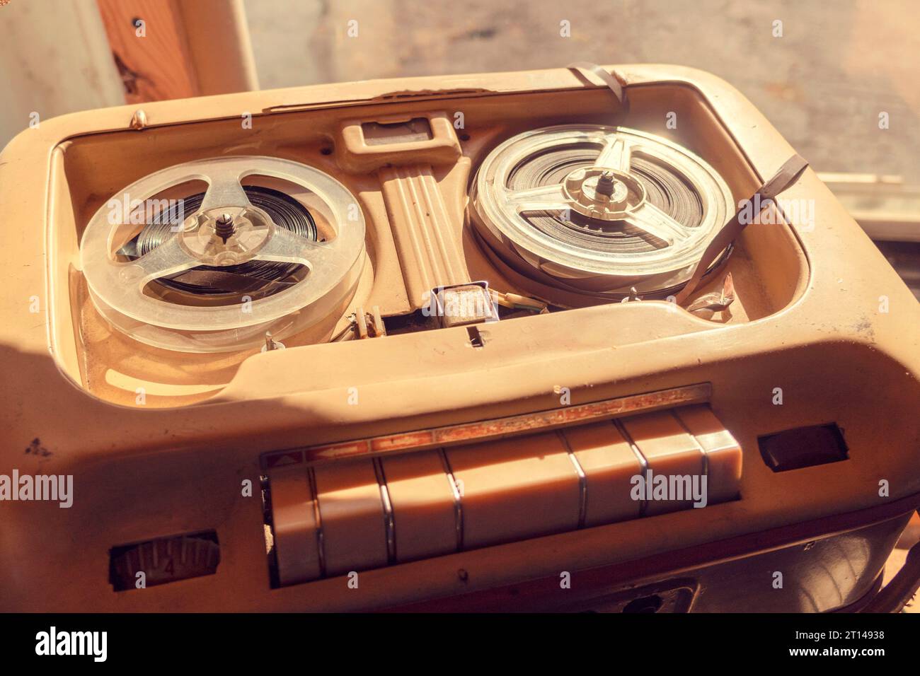 Bobbin tape recorder. Reel Bobbin. stock, strip. Old Film reel, bobbin ...