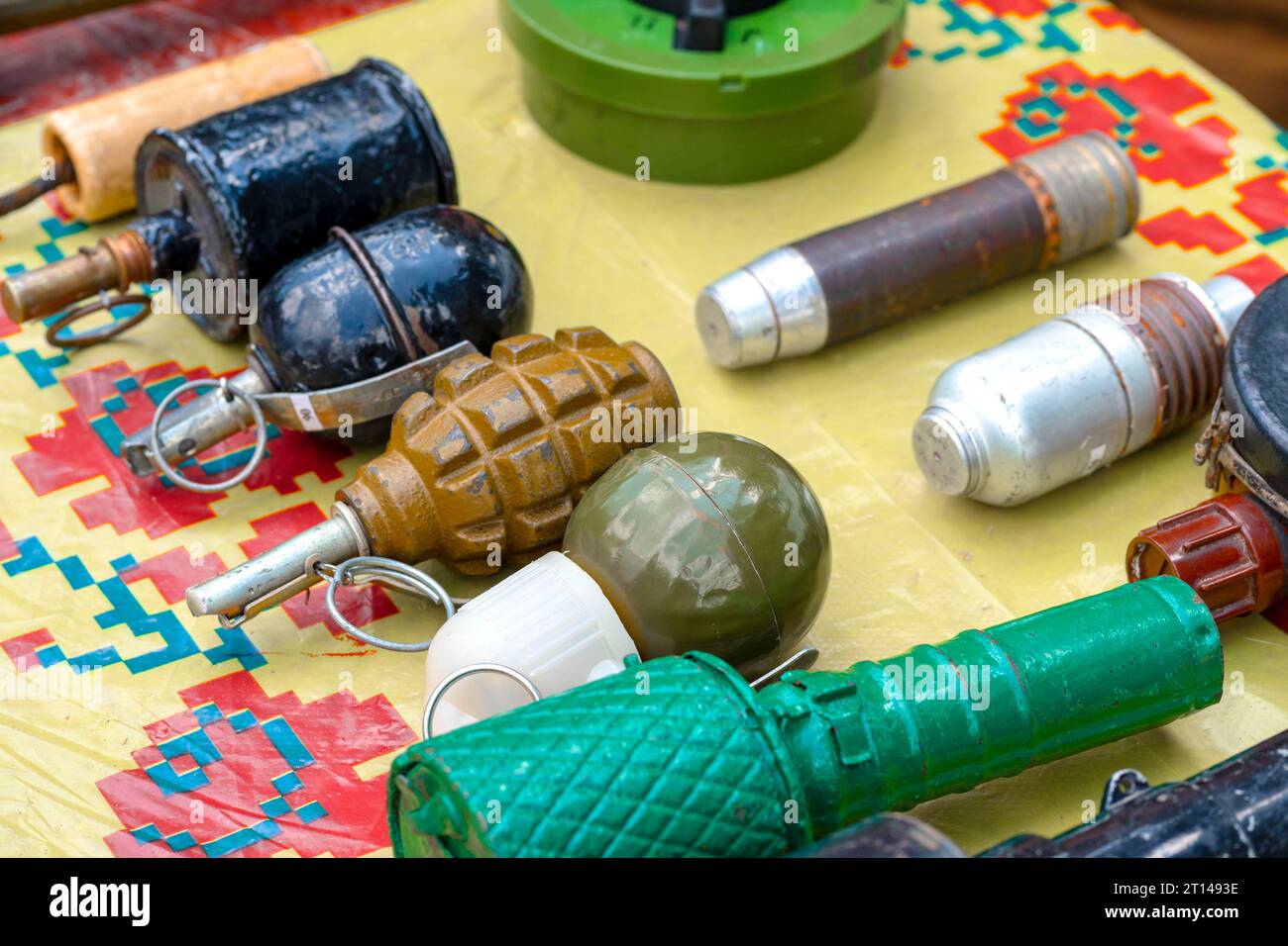 Ammunition. Grenade launchers and flame throwers. Mines. Concept Bomb ...