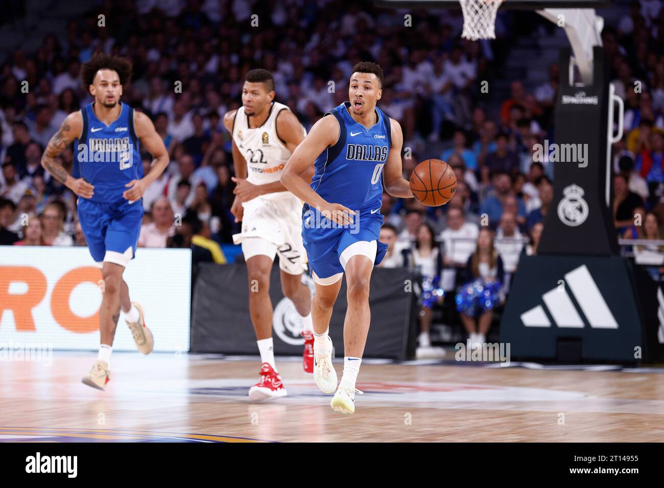 Dante Exum of Dallas Mavericks in action during the basketball friendly ...