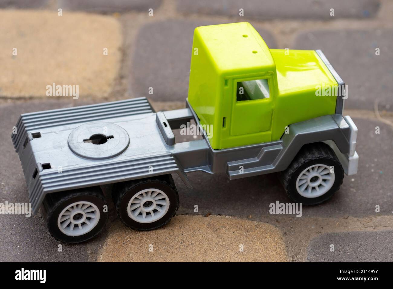 Toy Car. Plastic cargo toy car. Concept motor transport, vehicle ...