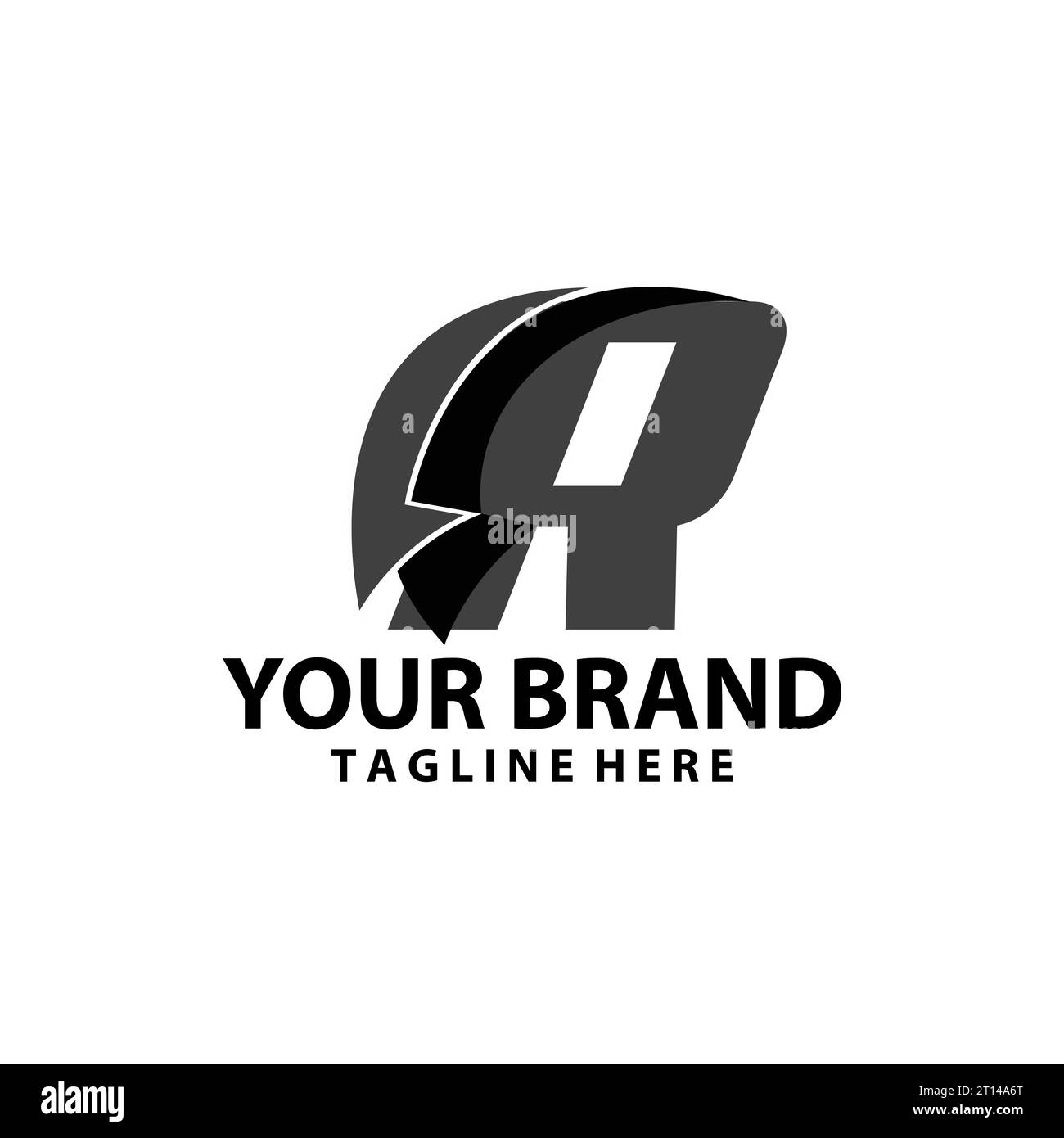 letter R font monogram arrow shadow logo design vector Stock Vector ...