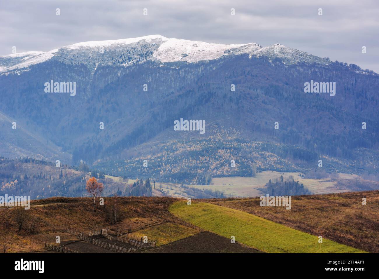 remote rural area in mountains. autumnal nature scenery of ...