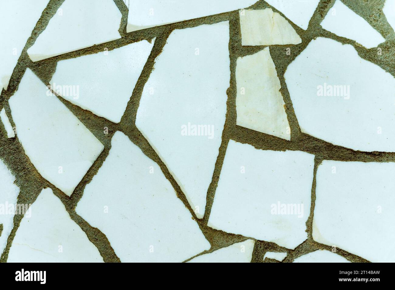 Splinters of a white ceramic tile . Texture white pieces, shards ...