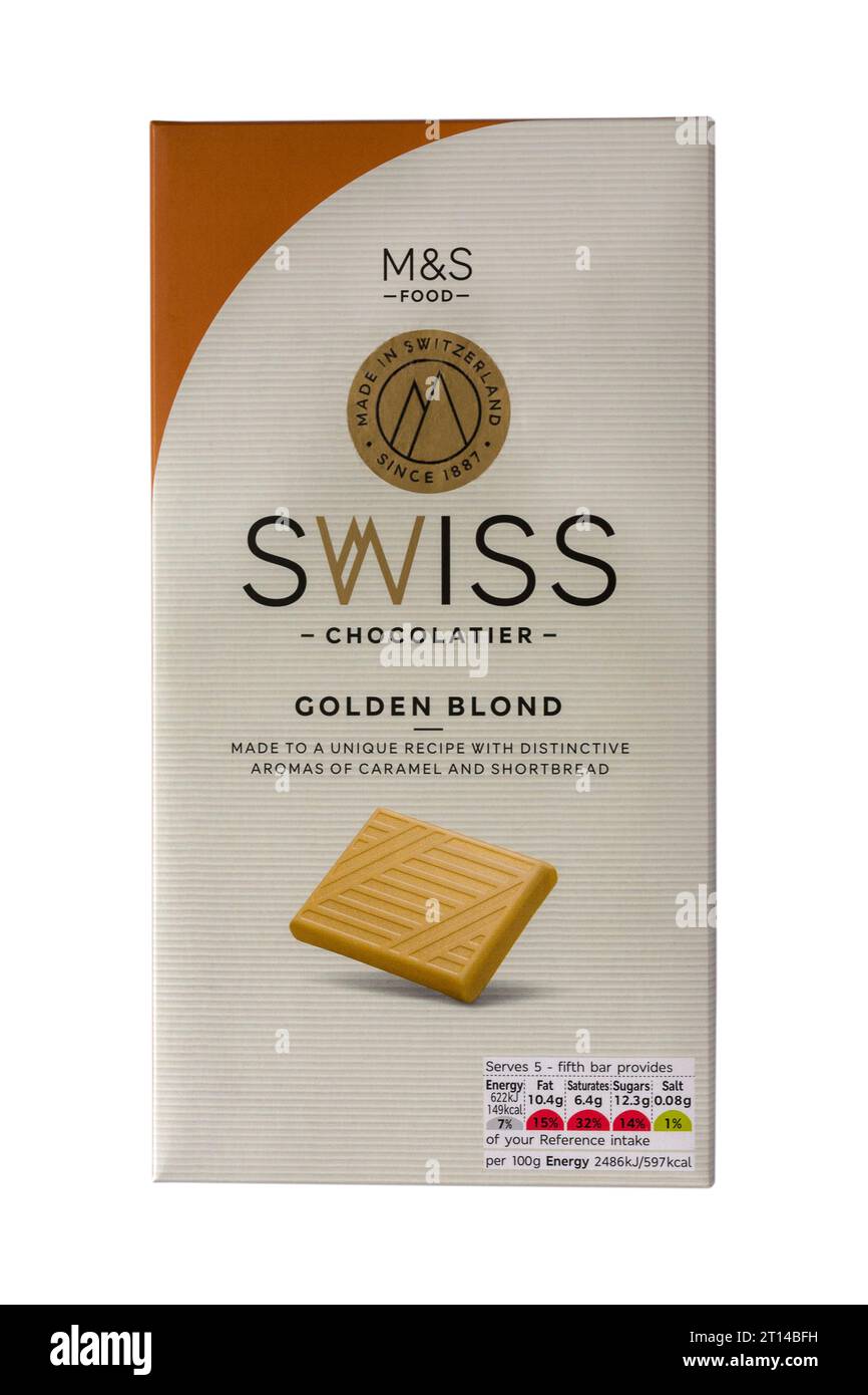 Swiss Chocolatier Golden Blond chocolate bar from M&S made in ...