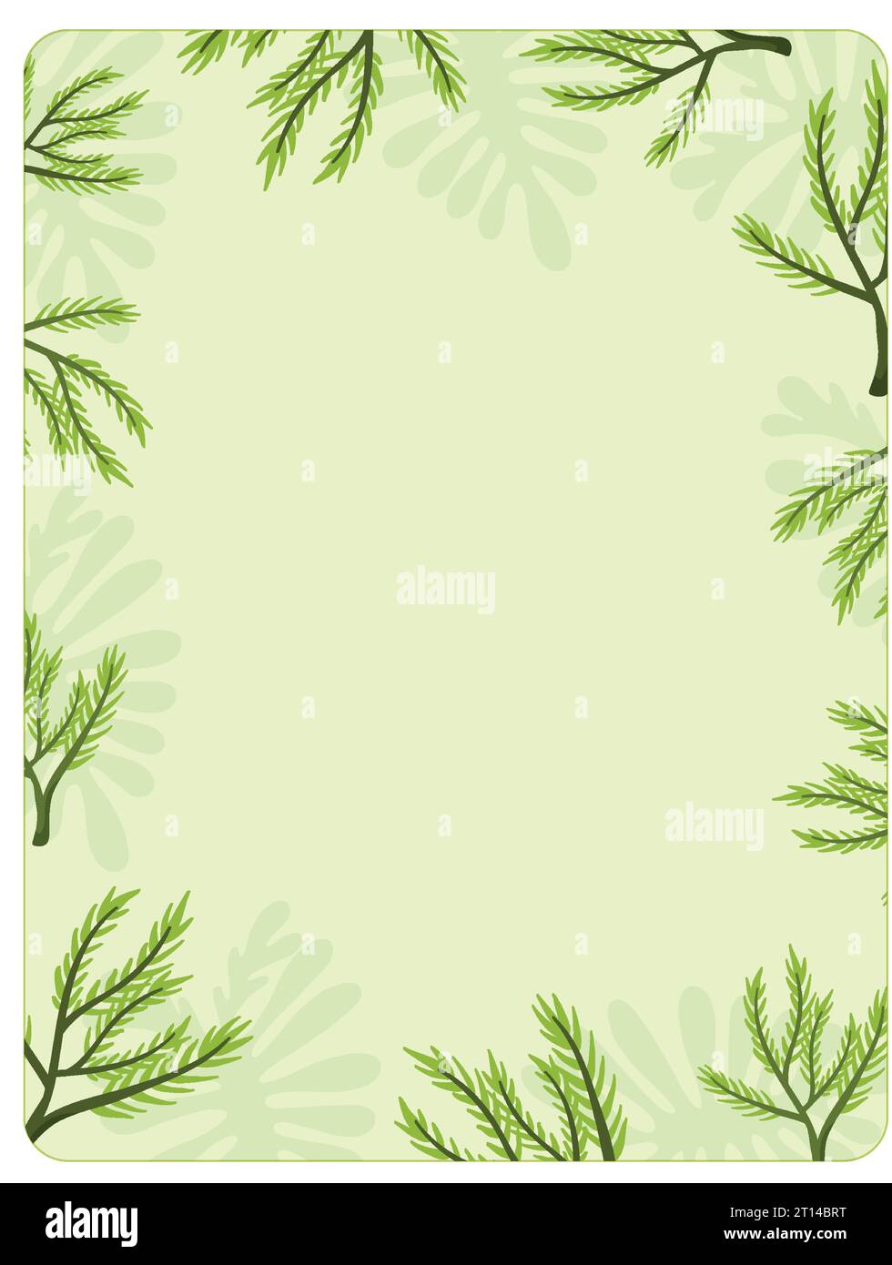 A vector cartoon illustration of a green tropical tree leaves A-frame ...