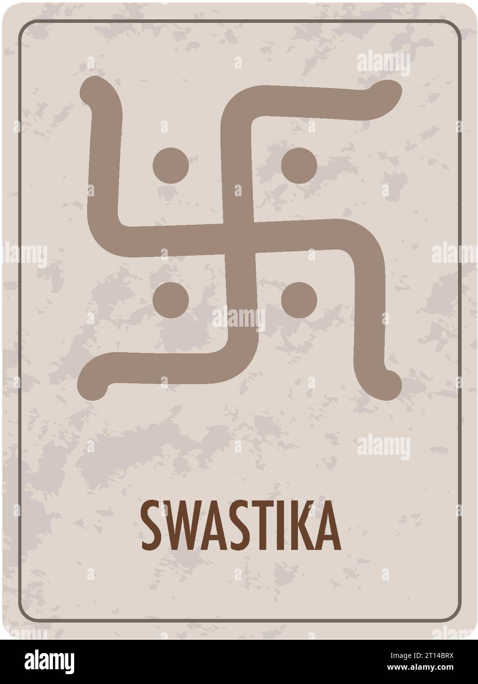 A vector cartoon illustration of a traditional Hindu Swastika symbol ...