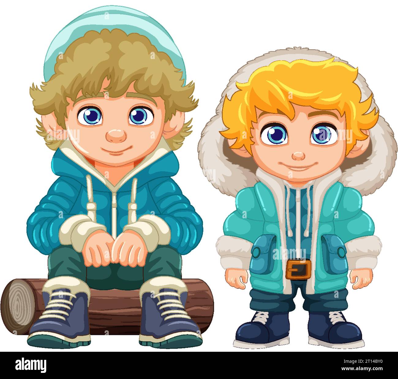 A cute boy wearing a hoodie, puffer jacket, winter coat, and beanie hat ...