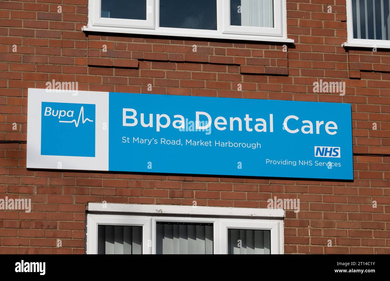 Bupa Dental Care sign, Market Harborough, Leicestershire, England, UK ...